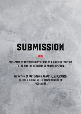 'submission' Poster by Bestselling Displate | Displate