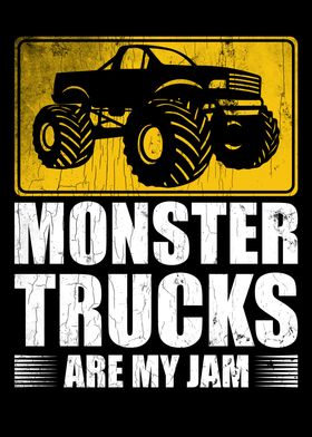 ' Monster Trucks Warning' Poster by StonerPlates | Displate