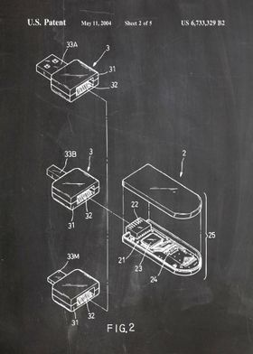 'USB harddrive patent' Poster by Designersen | Displate