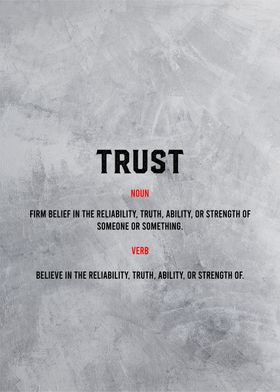 'trust' Poster by Bestselling Displate | Displate