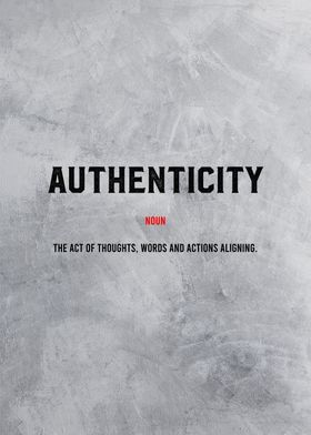 'authenticity' Poster by Bestselling Displate | Displate