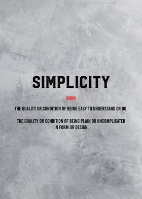 'simplicity' Poster by Bestselling Displate | Displate