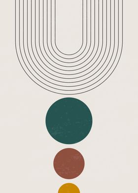 'Geometric Lines Cirlces' Poster by Uber Colektiv | Displate