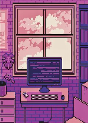 'Coding pixel art' Poster by Simon Darren | Displate