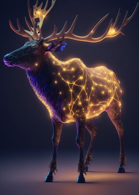 'Elk animal' Poster by Silhouette Anime Art | Displate
