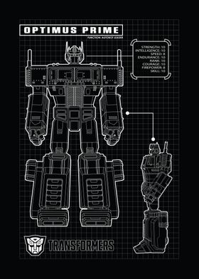 'Optimus Prime Graph' Poster by Transformers | Displate