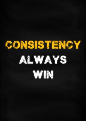 'Motivation Consistency Win' Poster by dkDesign | Displate