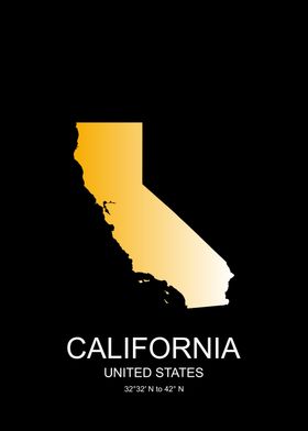 'California City Map' Poster by Popular Collections | Displate