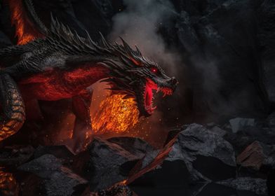 'Angry Dragon' Poster by Mitoka | Displate