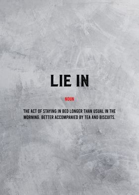 'lie in motivational' Poster by Bestselling Displate | Displate