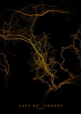 'Cava de Tirreni City Map' Poster by Trulaf Design | Displate