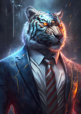 Anthro White Tiger