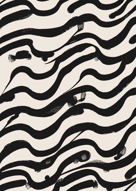 'Painting Wavy Lines' Poster by HyggeStudio | Displate
