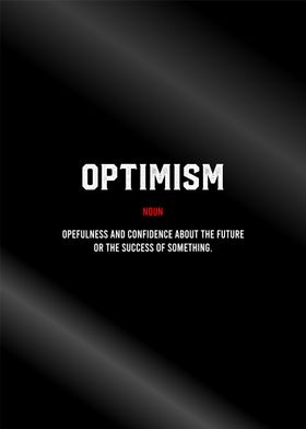 'optimism definition' Poster by Bestselling Displate Poster | Displate