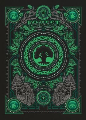'Forest Iconic Badge' Poster by Magic The Gathering | Displate