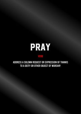 'pray definition' Poster by Bestselling Displate Poster | Displate