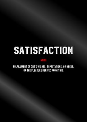 'satisfaction definition' Poster by Bestselling Displate Poster | Displate