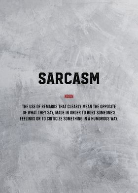 'sarcasm definition' Poster by Bestselling Displate | Displate