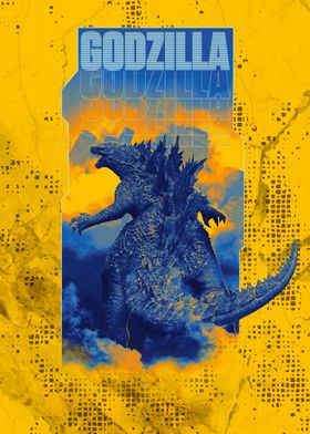 'Godzilla's Wrath Yellow' Poster by Godzilla vs Kong | Displate