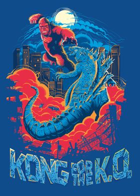 'Kong for the K.O. Blue' Poster by Godzilla vs Kong | Displate