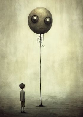 'Creepy Horror Balloon' Poster by Ilyrin | Displate