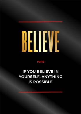 'believe' Poster by Bestselling Displate Poster | Displate