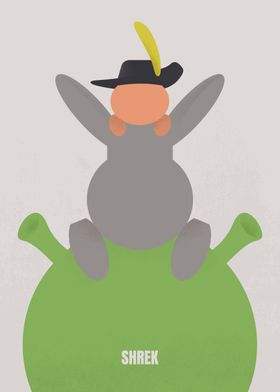 'Minimalistic Trio' Poster by Shrek | Displate