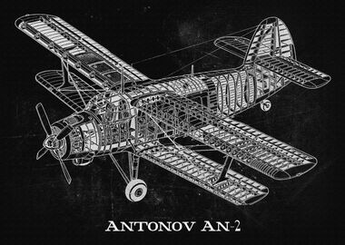 'Antonov An2' Poster, picture, metal print, paint by JAT DESIGNS | Displate