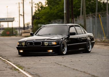 'BMW E38' Poster, picture, metal print, paint by Supri GTR | Displate