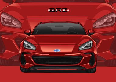 'subaru brz red' Poster, picture, metal print, paint by capture art ...