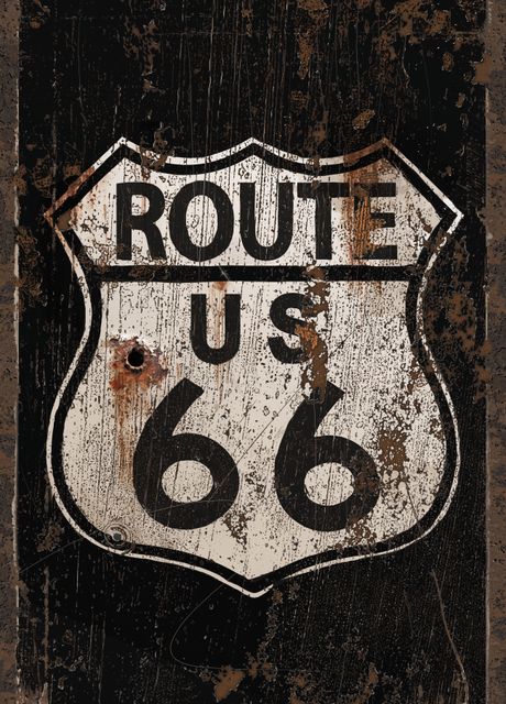 'Route 66' Poster, picture, metal print, paint by Eden Design | Displate