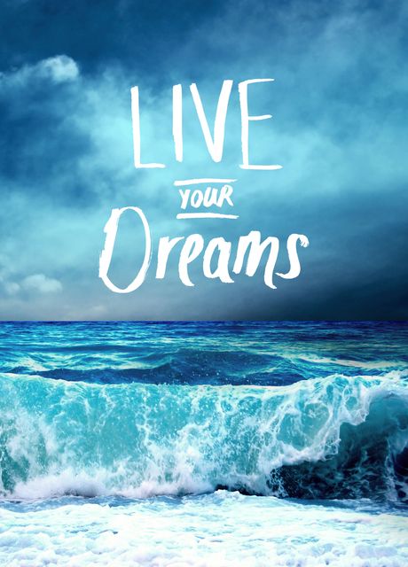 'Beautiful and inspiring ocean view with a quote to remi ... ' Poster ...