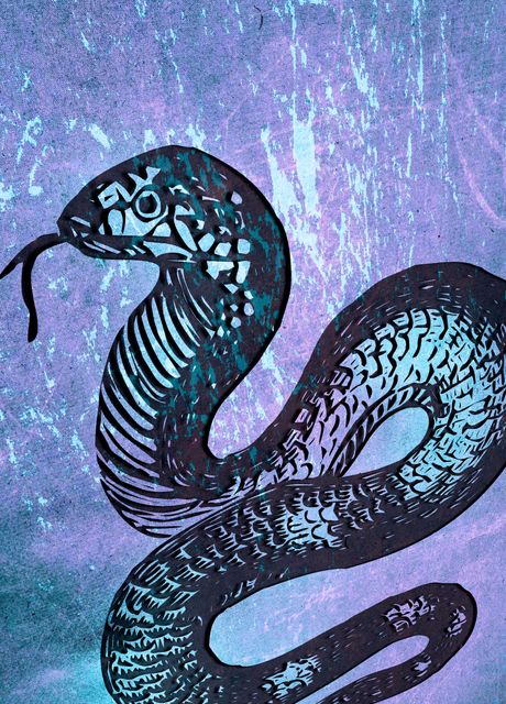 'snake' Poster by Roswitha Lorz | Displate