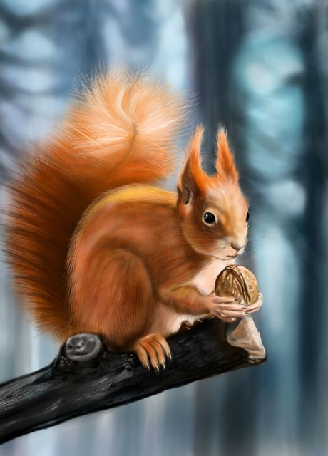 'Red Squirrel' Poster by Diana | Displate