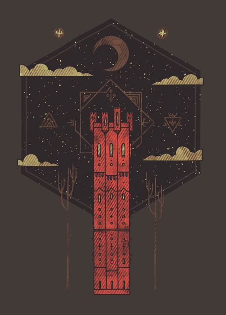 'The Crimson Tower' Poster by Hector Mansilla | Displate