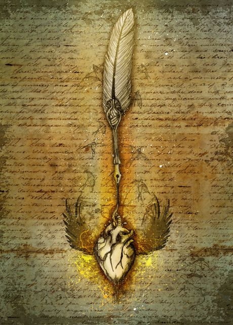 'write your heart out' Poster by Marine Loup | Displate