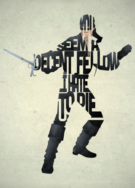 'Man In Black - The Princess Bride.' Poster by DriveIn Prints | Displate