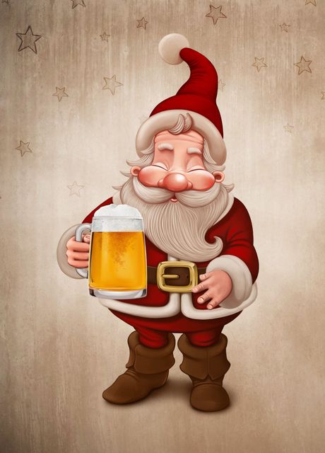 'Santa Claus Beer' Poster by Giordano Aita | Displate