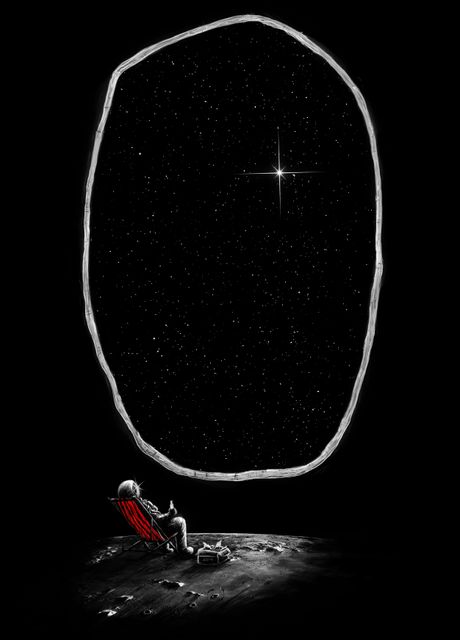 'Space Chill' Poster by Nicebleed | Displate