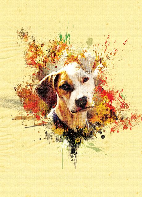 'Sad Dog - Painting Poster' Poster by Michael Taylor | Displate