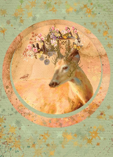 'Forest Spirit Collage' Poster by Eva Nev | Displate