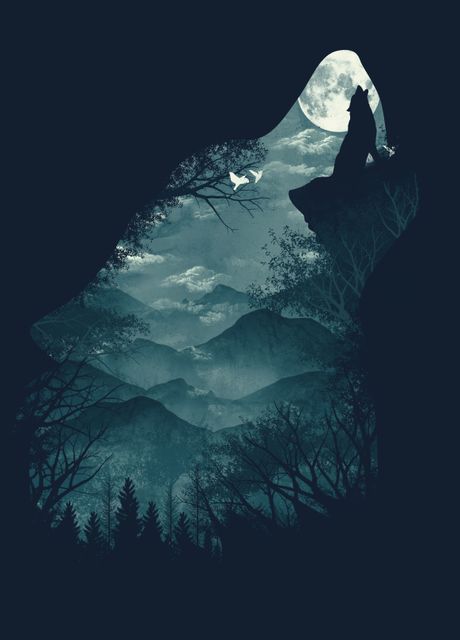'Hungry Wolf' Poster, picture, metal print, paint by Dan Fajardo | Displate