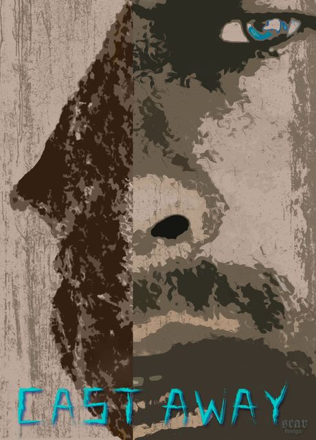 'Cast Away Poster' Poster by Scar Design | Displate