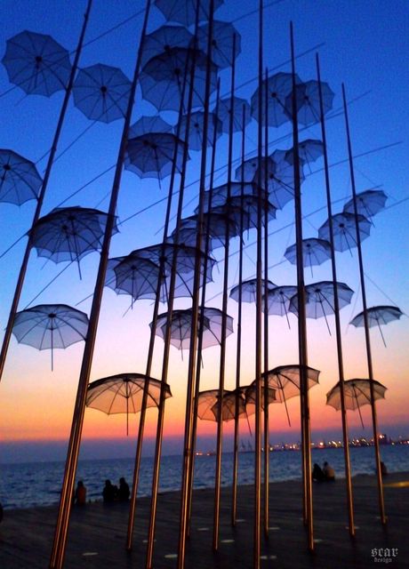 'Floating Umbrellas' Poster by Scar Design | Displate