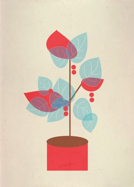 'Little Tree in Red Pot' Poster by MIRIMO design | Displate