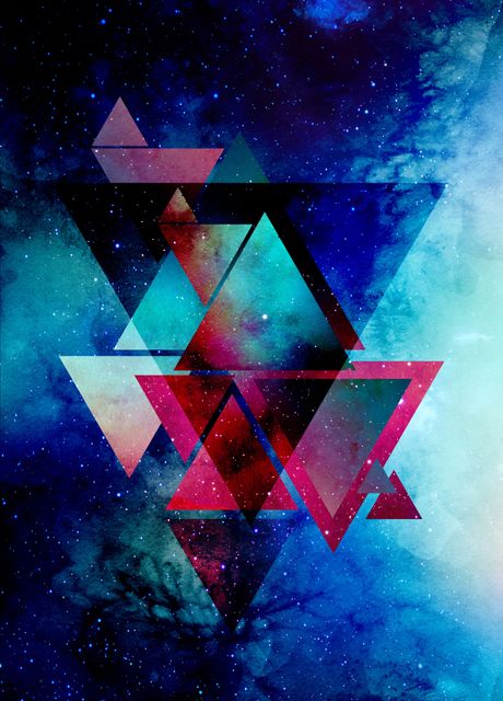 'Space and Shapes' Poster by Atomic Visual | Displate