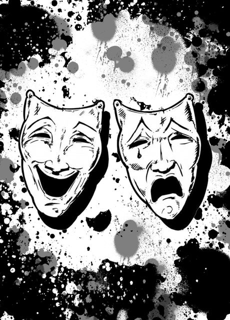 'Drama mask' Poster by Axel Sardinha | Displate