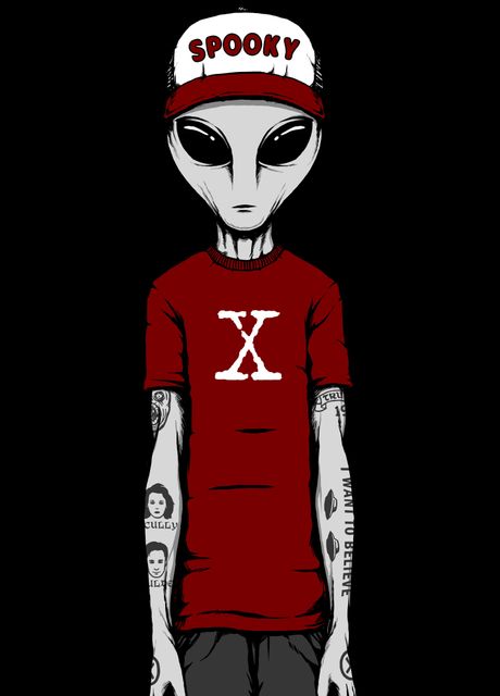 'The Grey Alien' Poster by Pigboom Kaboom | Displate