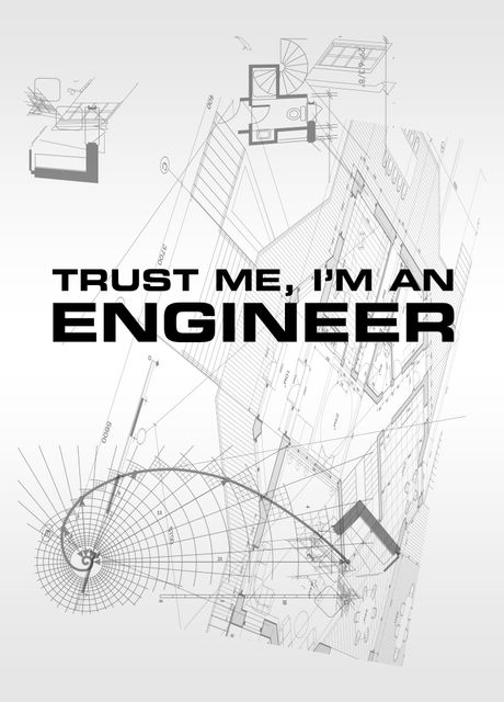 'Trust me I'm an Engineer plan' Poster by Cornel Vlad | Displate
