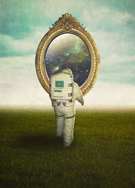 'Mirror' Poster, picture, metal print, paint by seam less | Displate